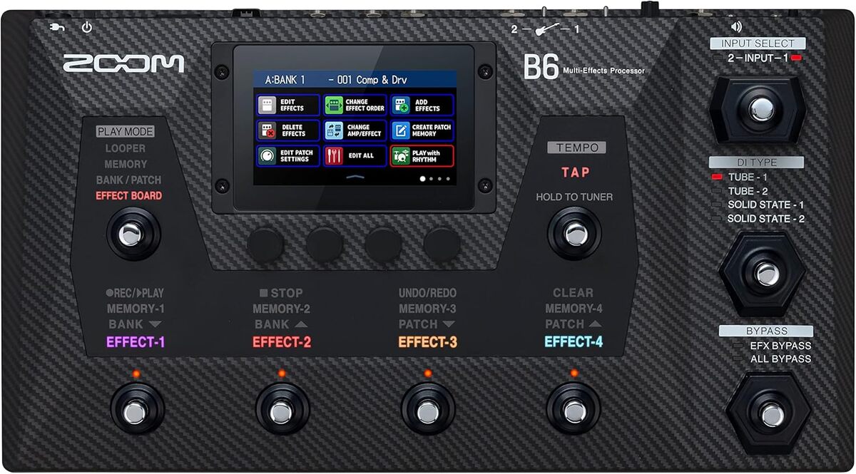 Découvrez notre avis sur le Zoom B6 : pédalier multieffet basse